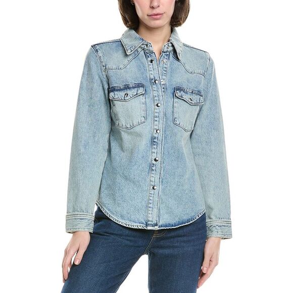 Frame Denim | Tops | Frame Denim Womens Frame Fitted Heritage Shirt ...